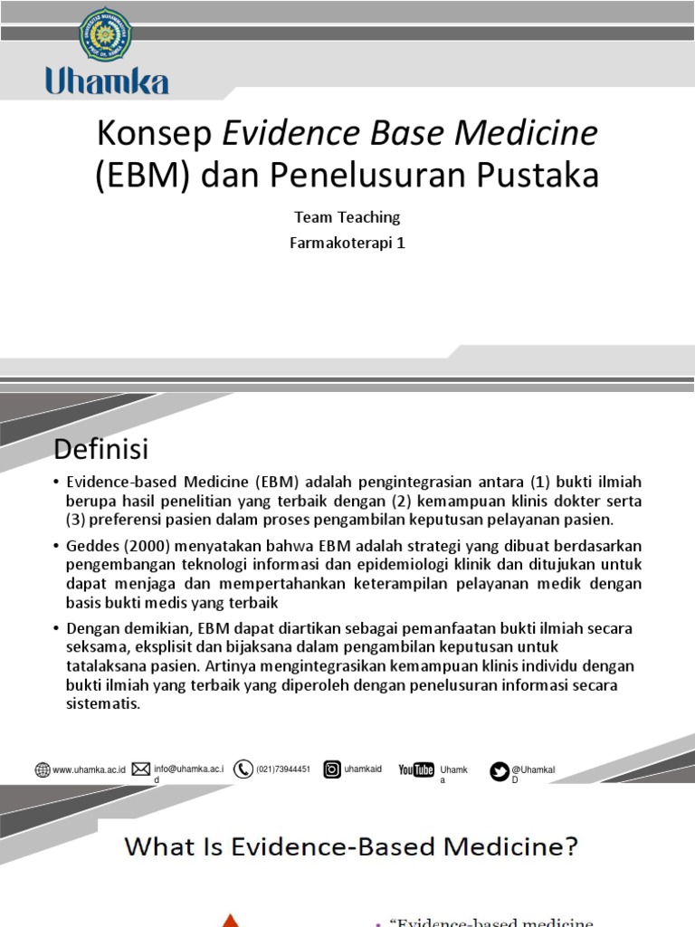 MATERI 2-Konsep EBM Dan Penelusuran Pustaka - OK | PDF | Sains & Matematika