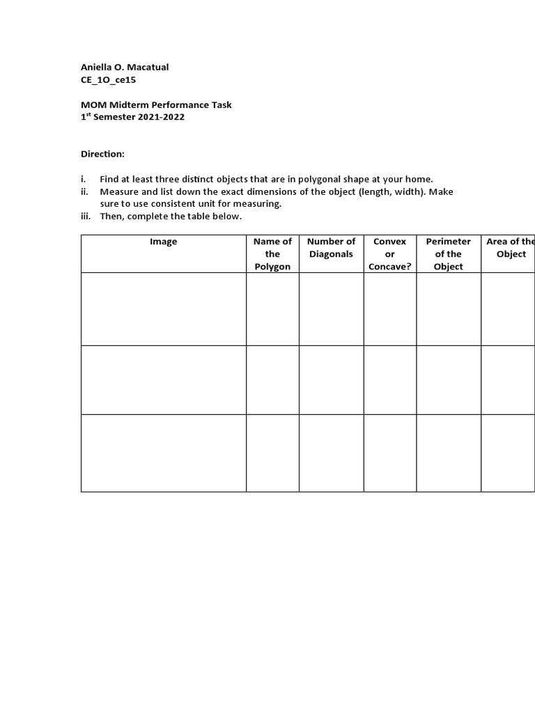 MOM Midterm Performance Task | PDF | Teaching Methods & Materials