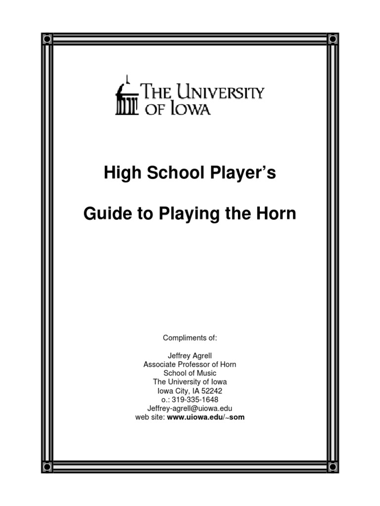 HS Guide To Horn | PDF | Scale (Music) | French Horn