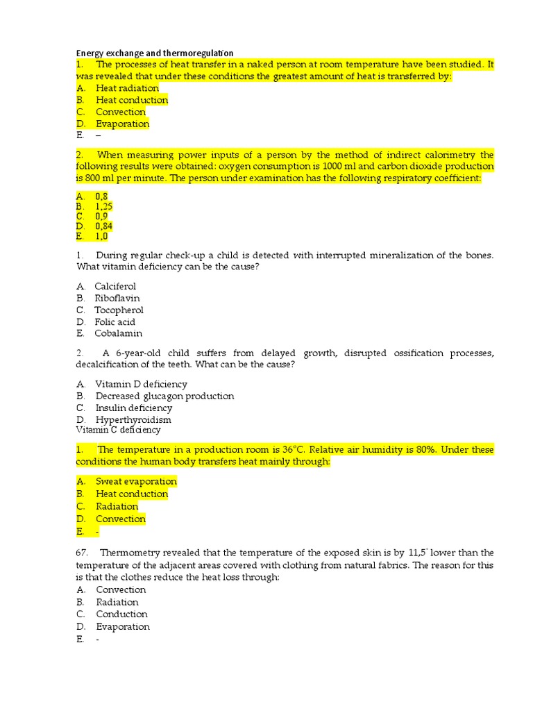 Energy Exchange and Thermoregulation | PDF | Heat Transfer | Heat Energy Exchange and Thermoregulation | PDF | Heat Transfer | Heat