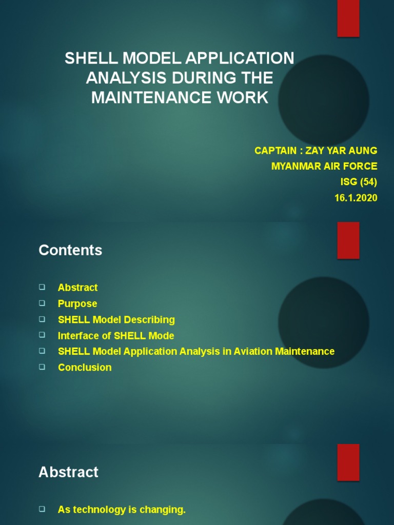 SHELL Model in Aviation Maintenance | PDF | Human Factors And ...