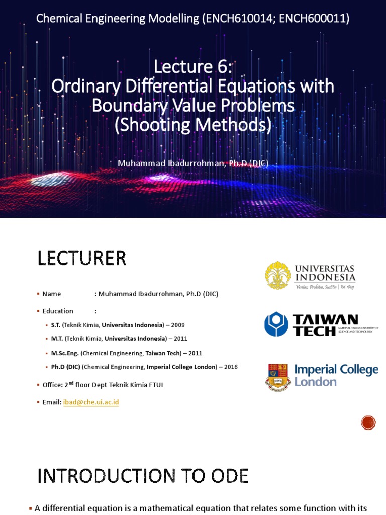 Lec06 - Ordinary Differential Equations (BVP) - Shooting Methods | PDF ...