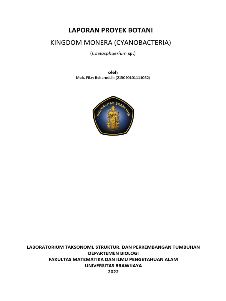 Struktur dan Ciri Cyanobacteria Coelosphaerium | PDF
