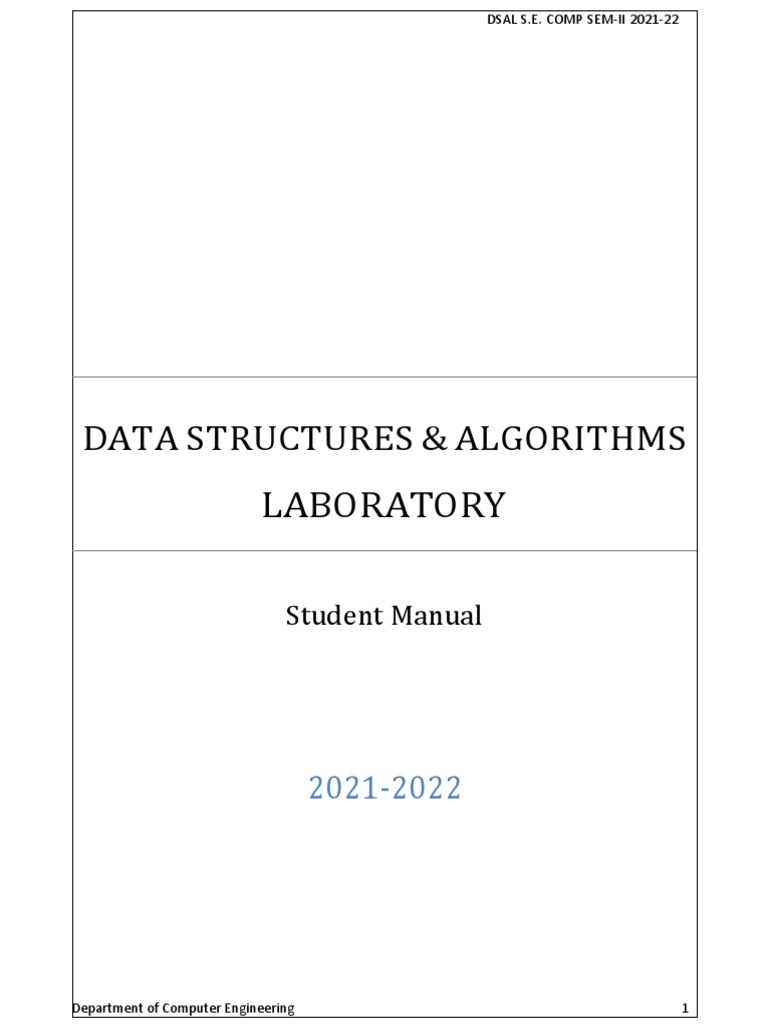DSA Lab Manual | Download Free PDF | Computer Data | Software Engineering