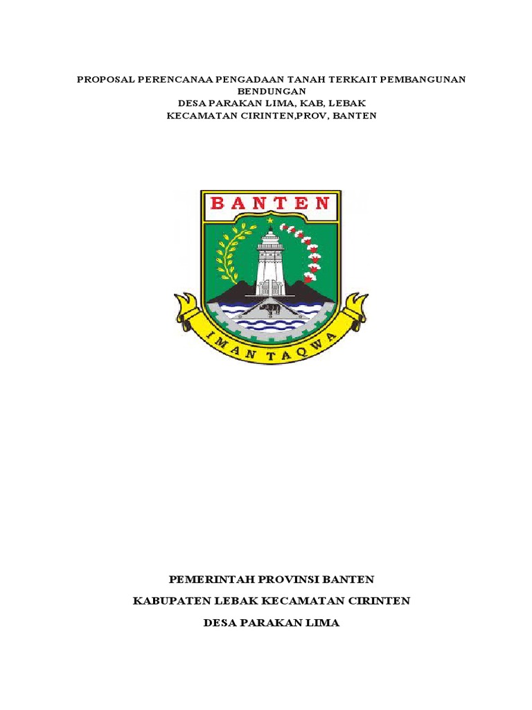 Proposal Pembangunan Bendungan | PDF