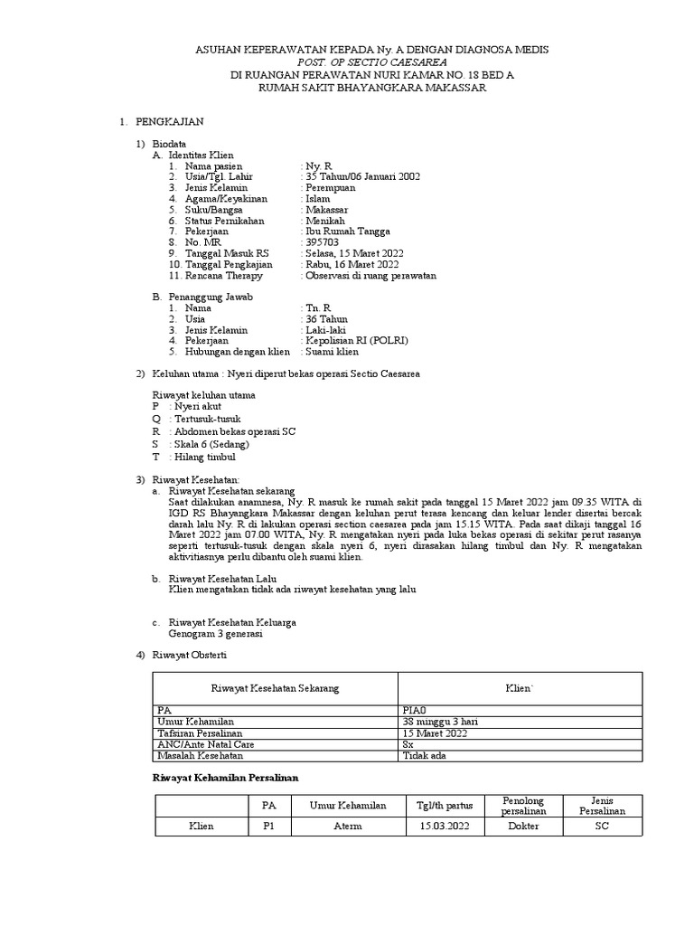 Askep Post Op SC | PDF