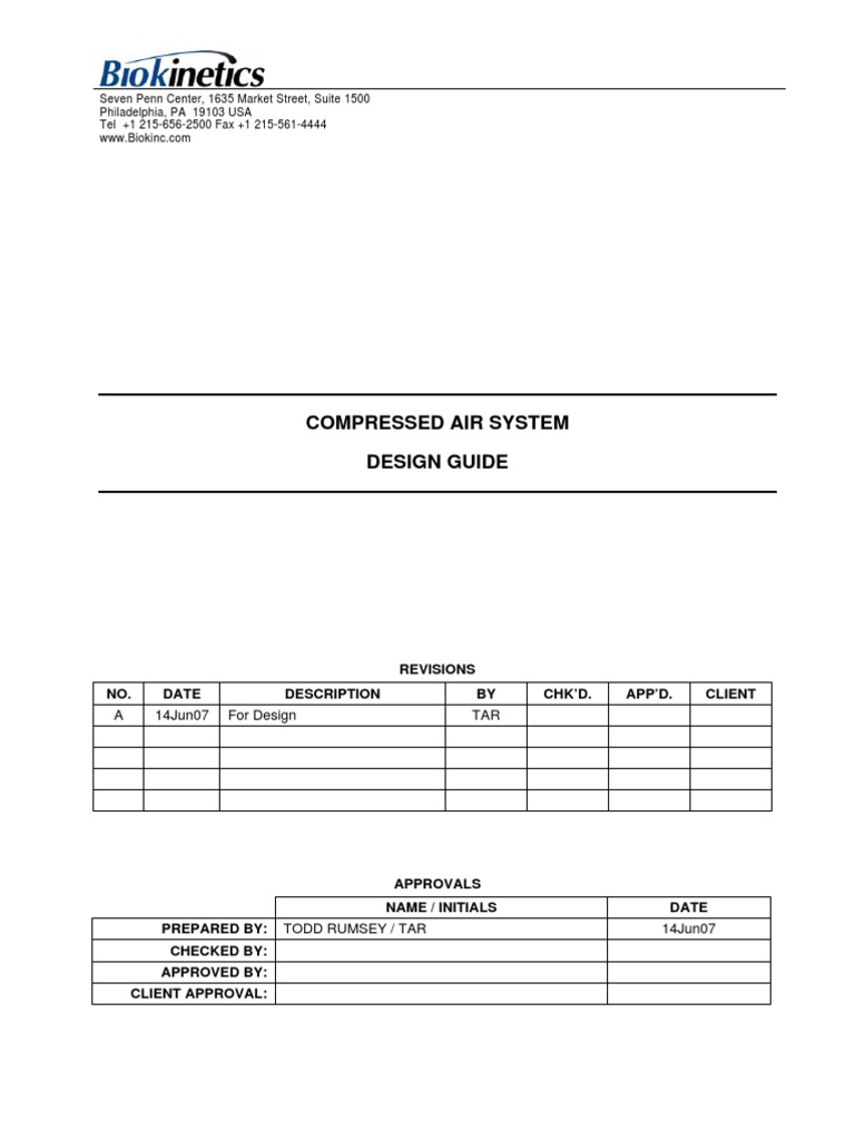 Compressed Air System Design Guide Rev A | PDF | Clothes Dryer ...