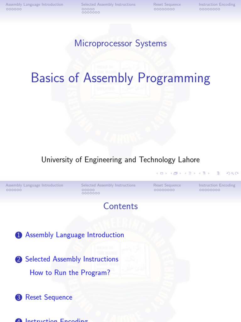 Basics of Assembly Programming: Microprocessor Systems | Download Free ...