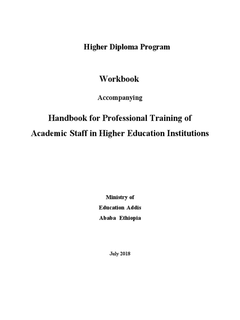 HDP Work Book Final | PDF | Teachers | Learning
