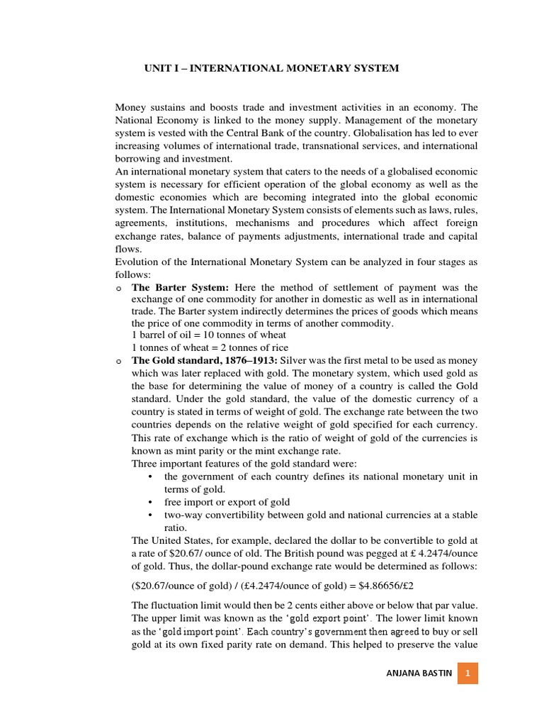 International Monetary System Overview | PDF | Politics