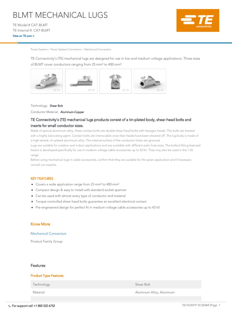 Product CAT BLMT - Datasheet | PDF | Electrical Connector ...