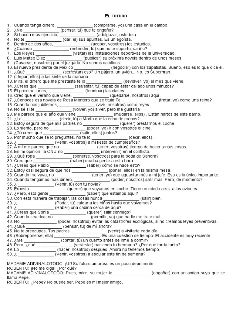 El Futuro Compuesto Pdf