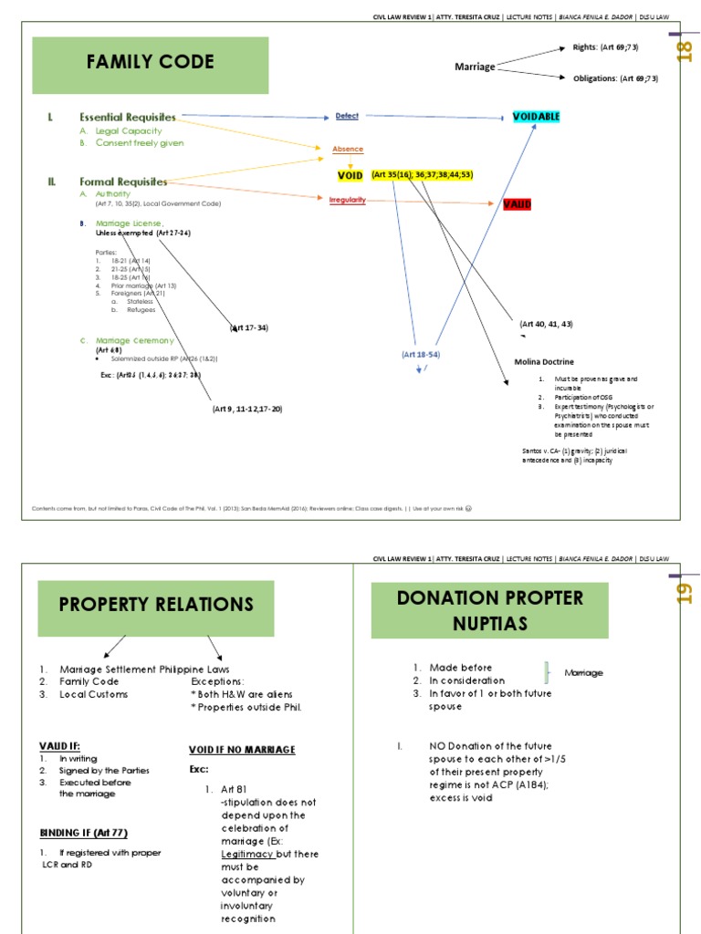 Family Code: I. Essential Requisites | PDF | Marriage | Annulment