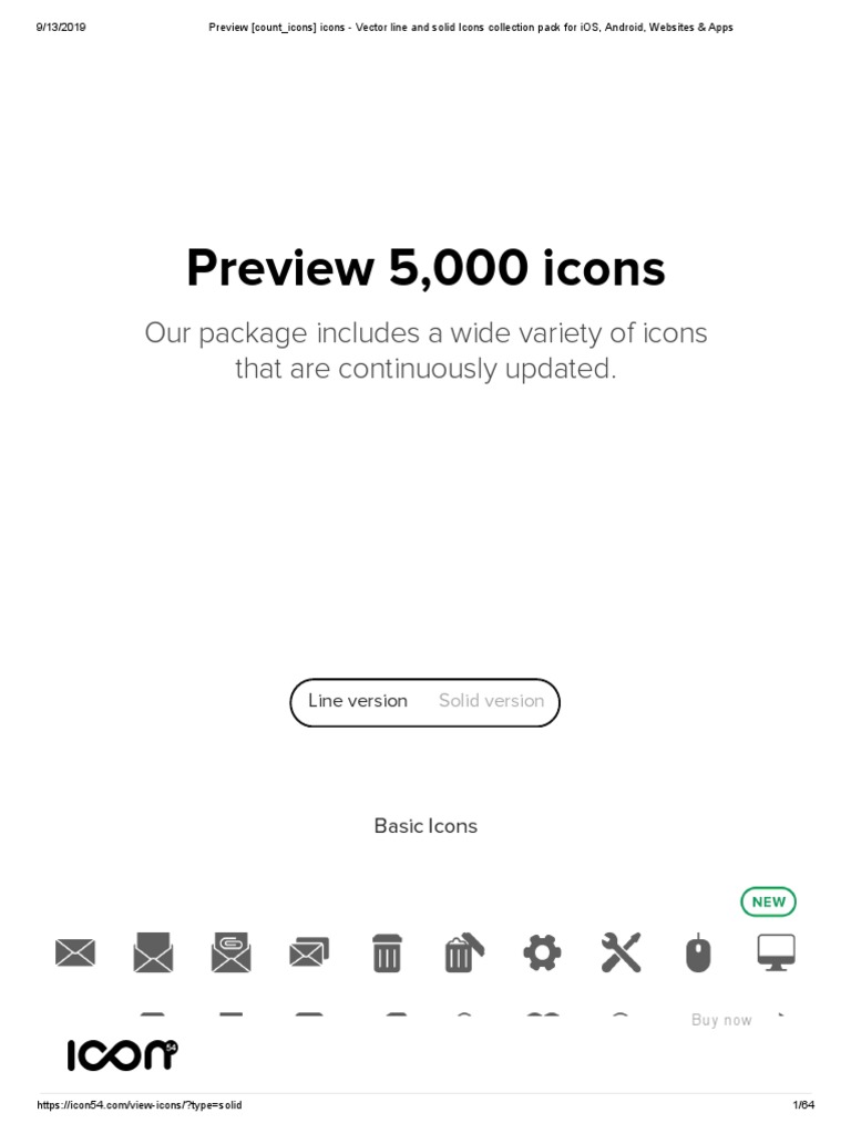 Preview (Count - Icons) Icons - Vector Line and Solid Icons Collection ...