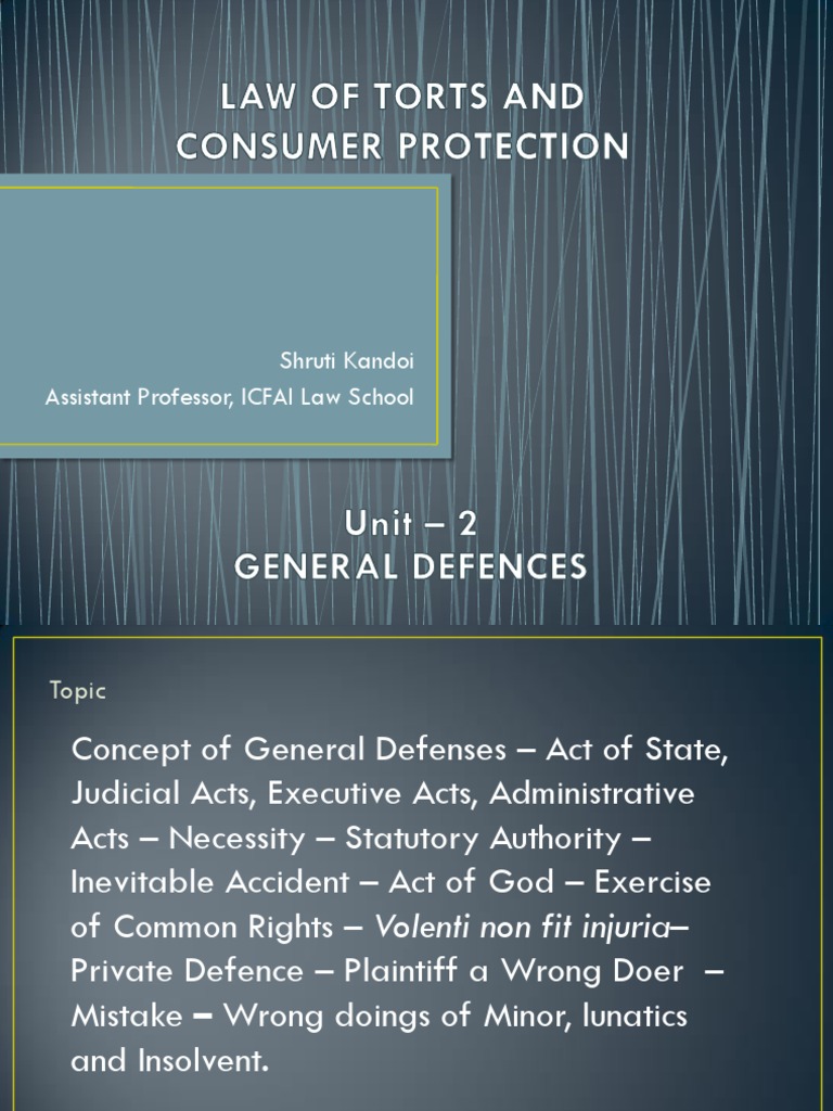 General Defenses in Indian Law | PDF | Tort | Negligence