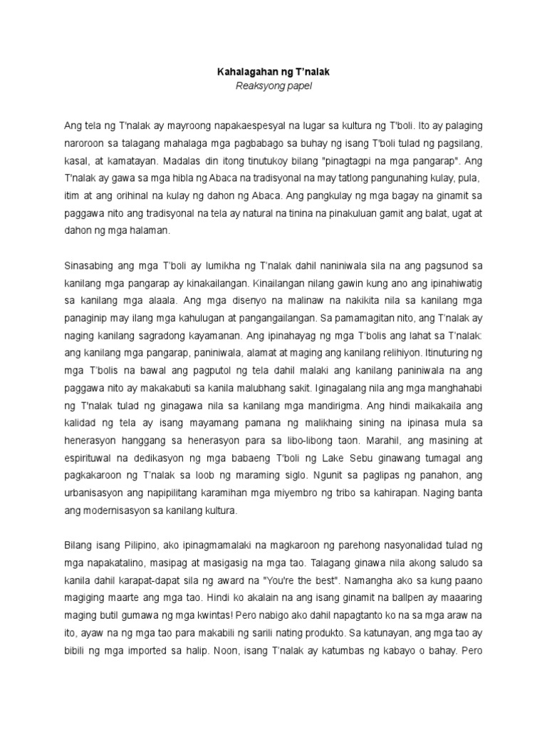 Reaksyong Papel | PDF