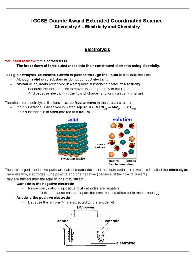 IGCSE Double Award Extended Coordinated Science: Chemistry 5 ...