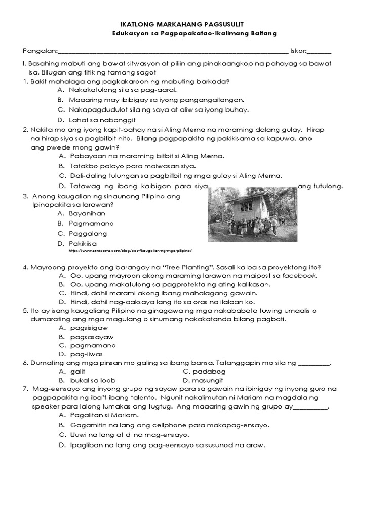 EsP5 Q3 TQ TOS AS | PDF
