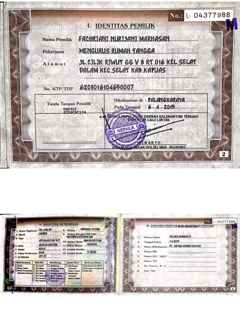 BPKB Fachriani | PDF