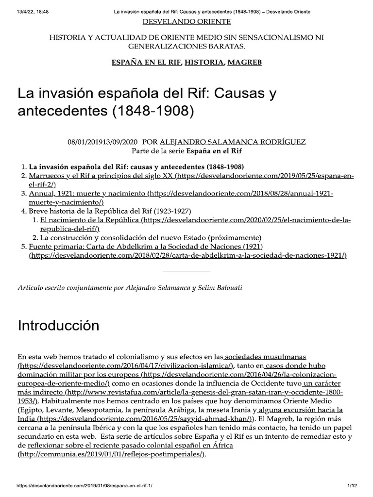 La República Del Rif: La Consolidación Del Estado Rifeño Por El ...