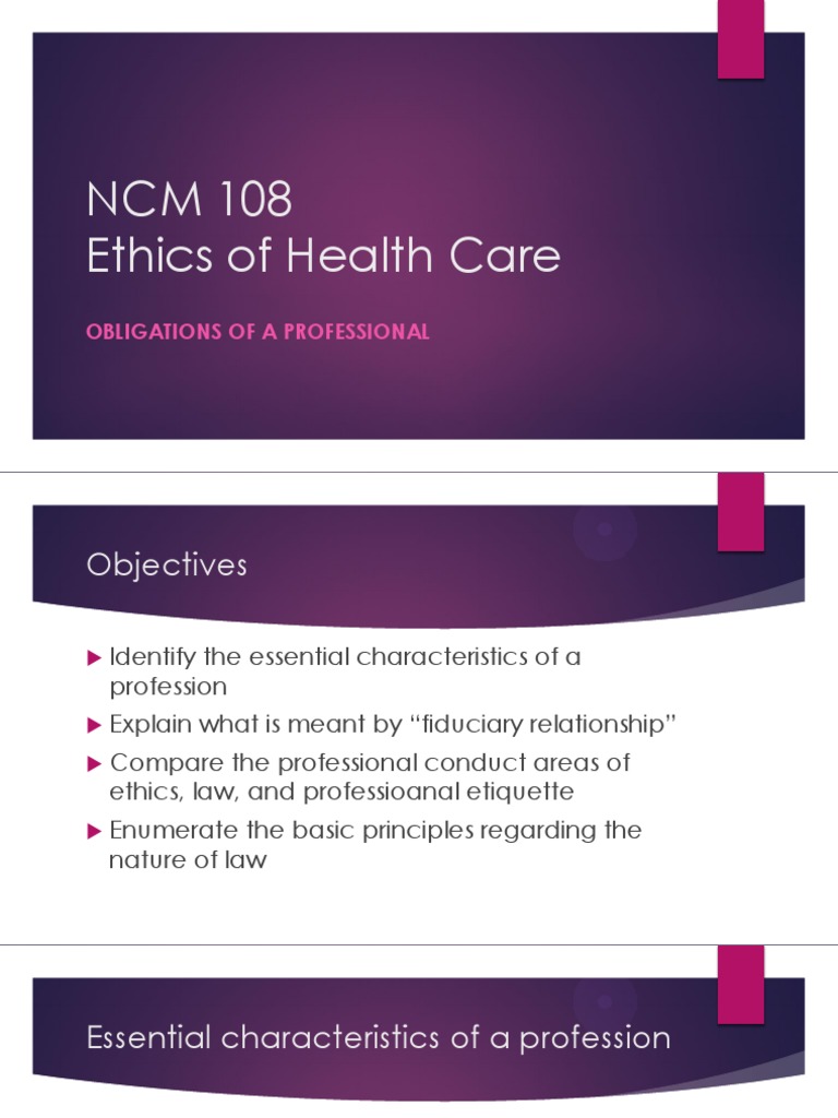 NCM 108 Ethics of Health Care | PDF | Lawsuit | Public Sphere