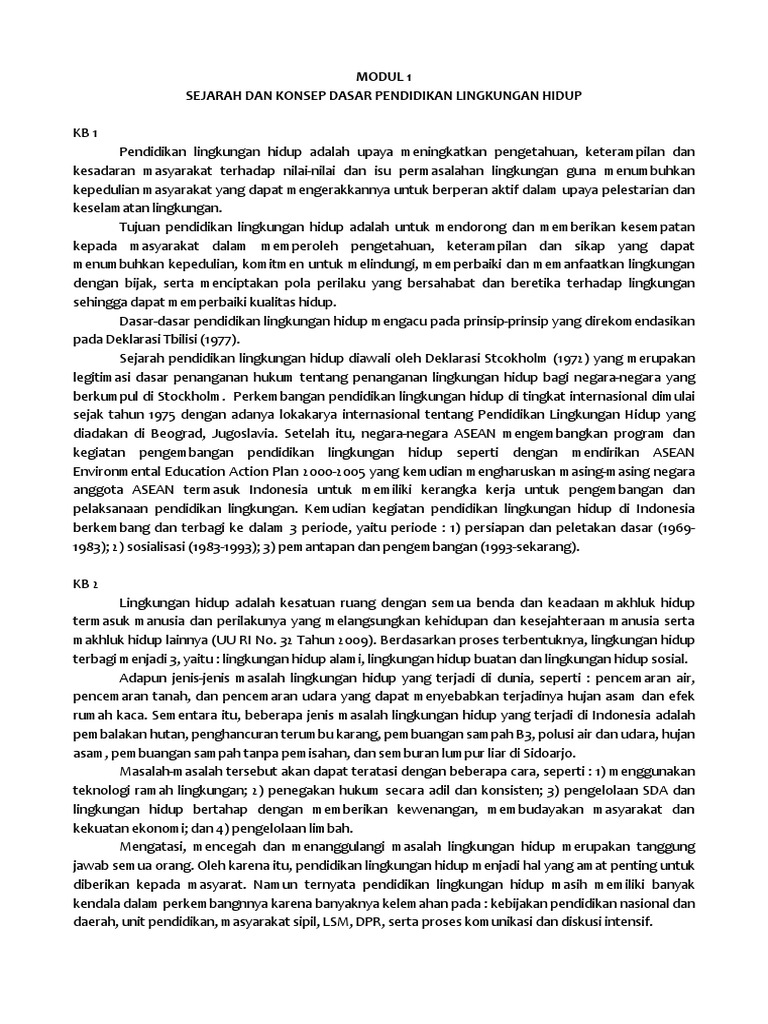 Resume Modul 1 PLH | PDF