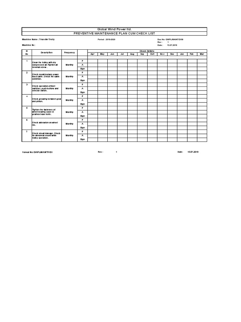 Transfer Trolley | PDF | Machines | Switch