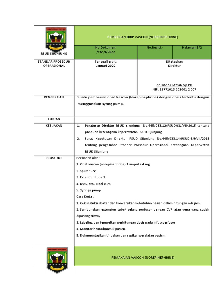 SPO DRIP VASCON Oke | PDF