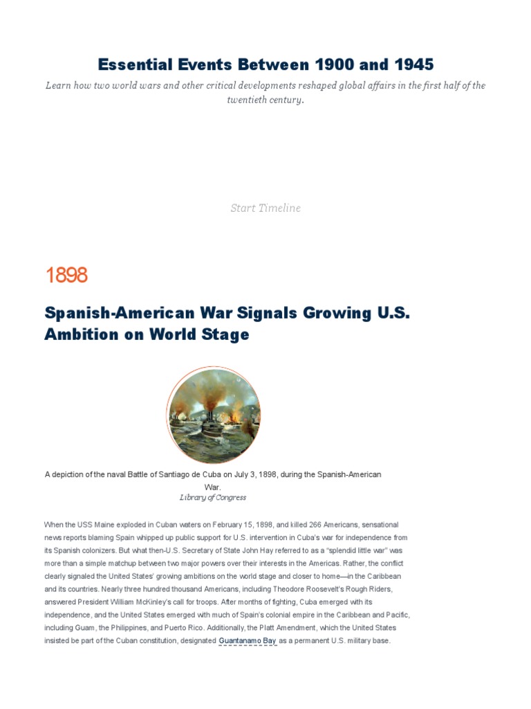 Key Global Events 1900-1945 Overview | PDF | World War I | Vladimir Lenin