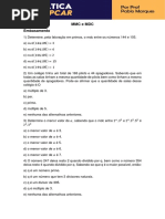 Exercícios de MMC e MDC (Comentados e Resolvidos) - Toda Matéria | PDF ...