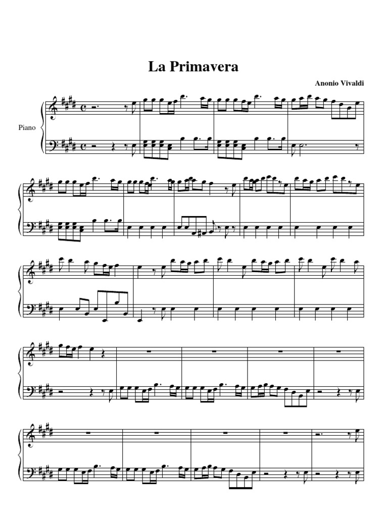 Vivaldi Antonio Primavera | PDF