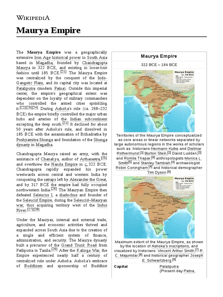 Maurya Empire PDF | PDF | Ashoka