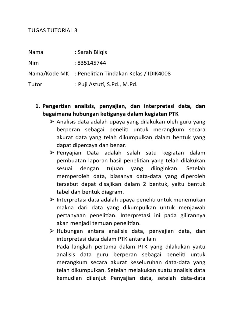 TT3 - IDIK4008 Sarah Bilqis | PDF