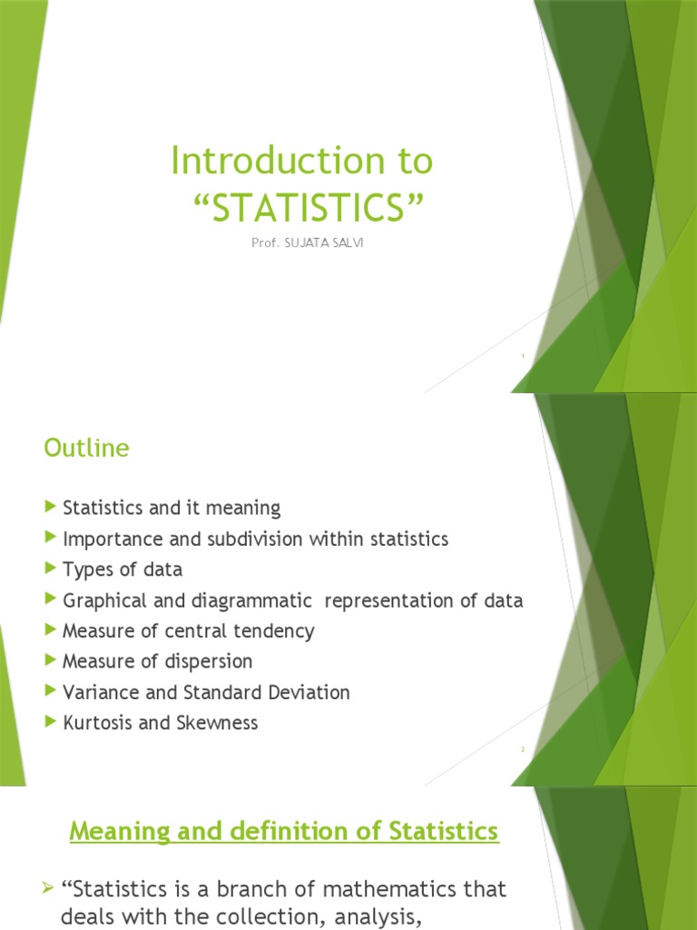 Introduction To Statistics | PDF | Statistics | Data