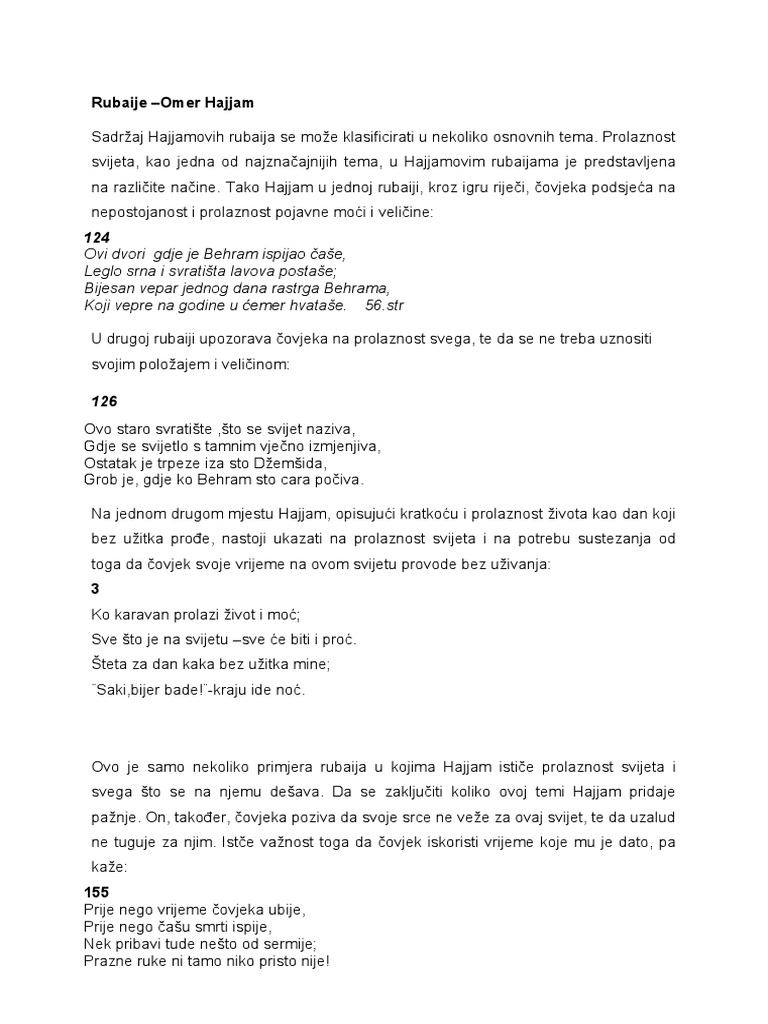 Hajjamove Rubaije | PDF