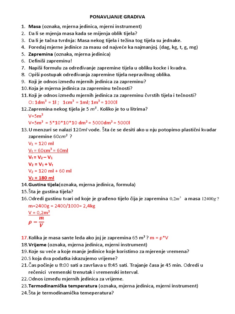 26 - Ponavljanje Gradiva - KR | PDF