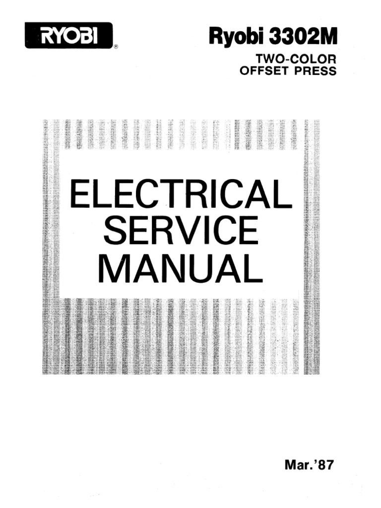 RYOBI 3302M Electrical Serv Manual | PDF