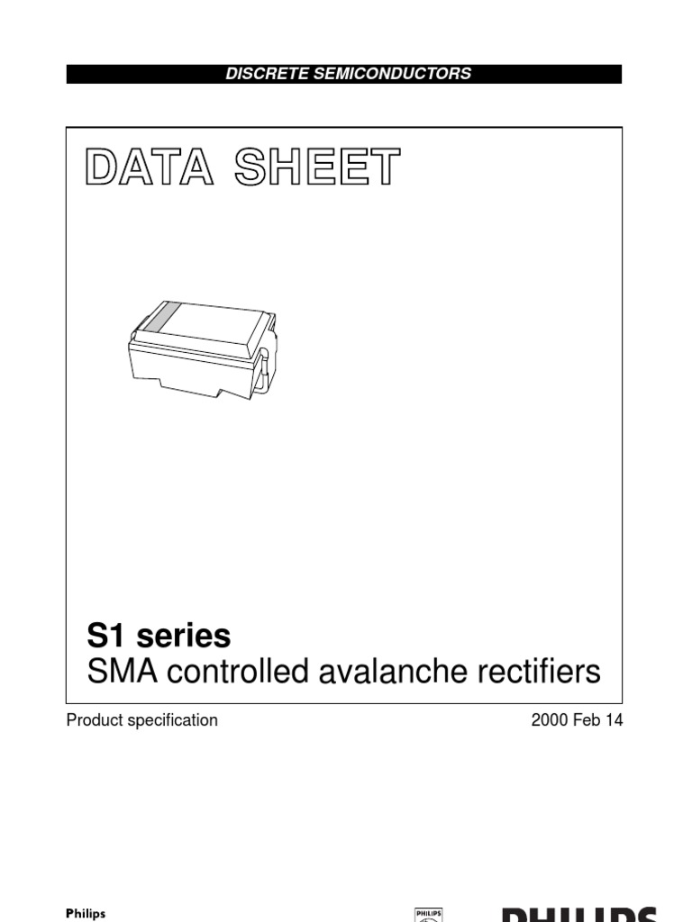 Data Sheet: S1 Series | PDF | Rectifier | Diode