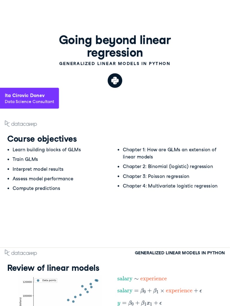 Going Beyond Linear Regression: Ita Cirovic Donev | PDF | Linear ...