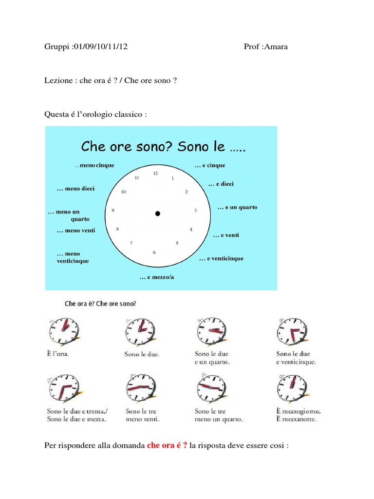 Che Ore Sono | PDF
