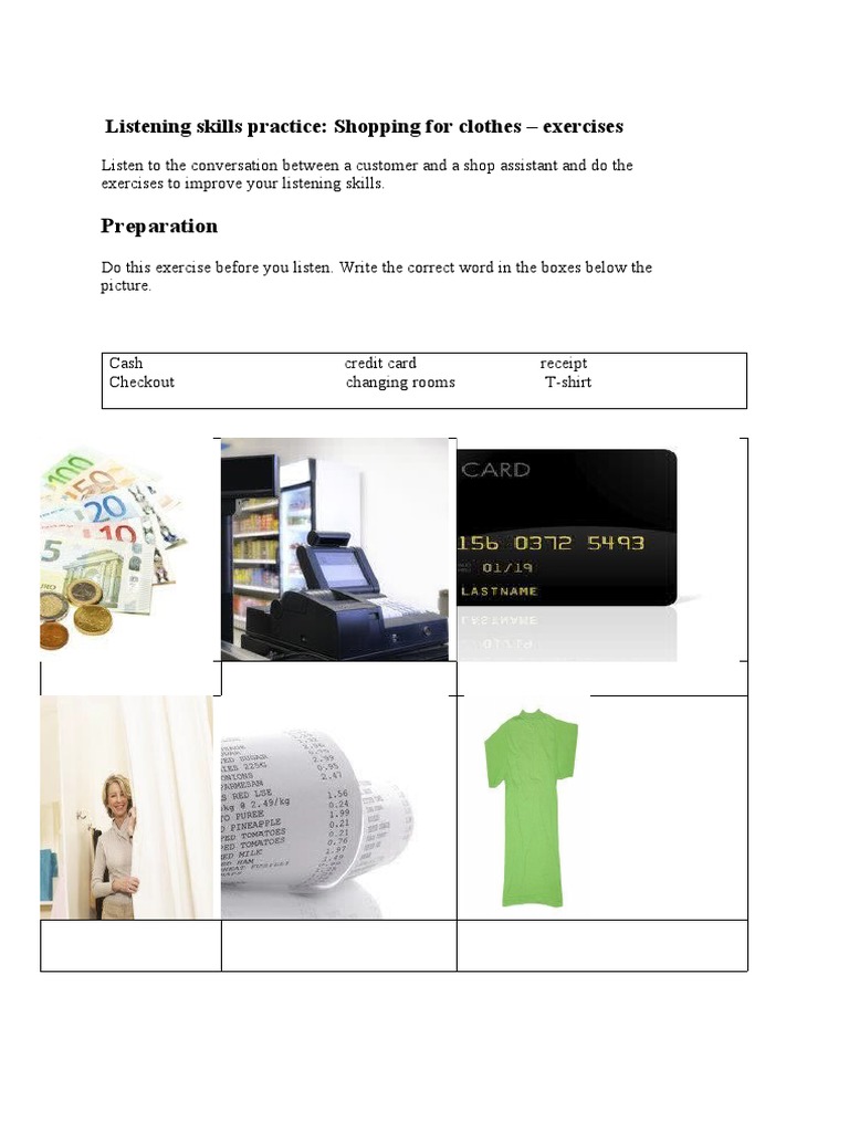 Lesson FOURShopping For Clothes | PDF