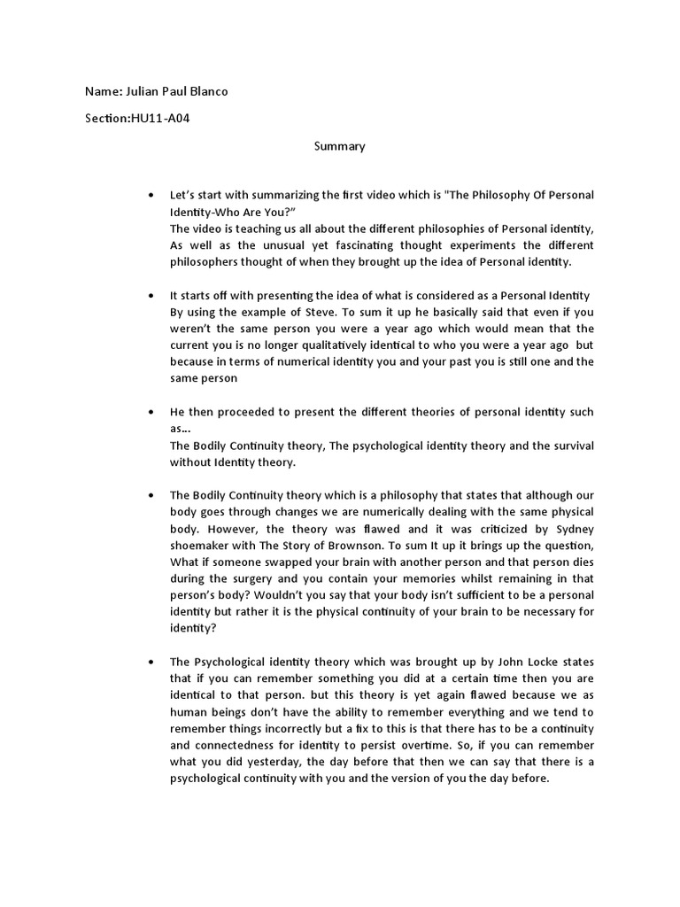 Name: Julian Paul Blanco Section:HU11-A04 | Download Free PDF ...