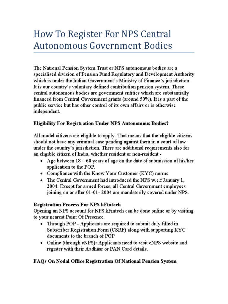 Central Autonomous Government | PDF