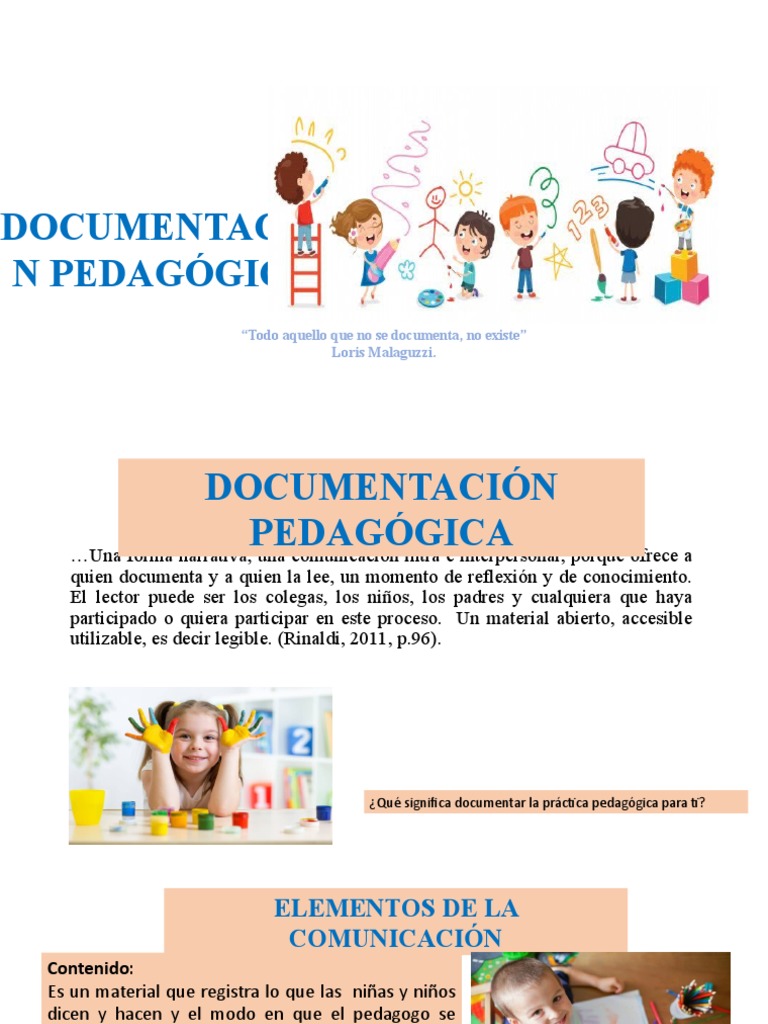 Diapositivas Documentación Pedagogica en Educacion Inicial | PDF ...