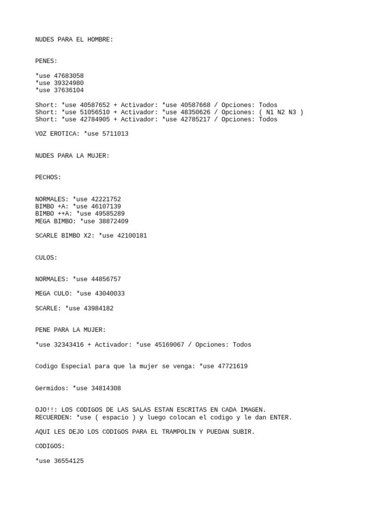 Codigos Especiales (Manueelsv) T4de & T5de | PDF