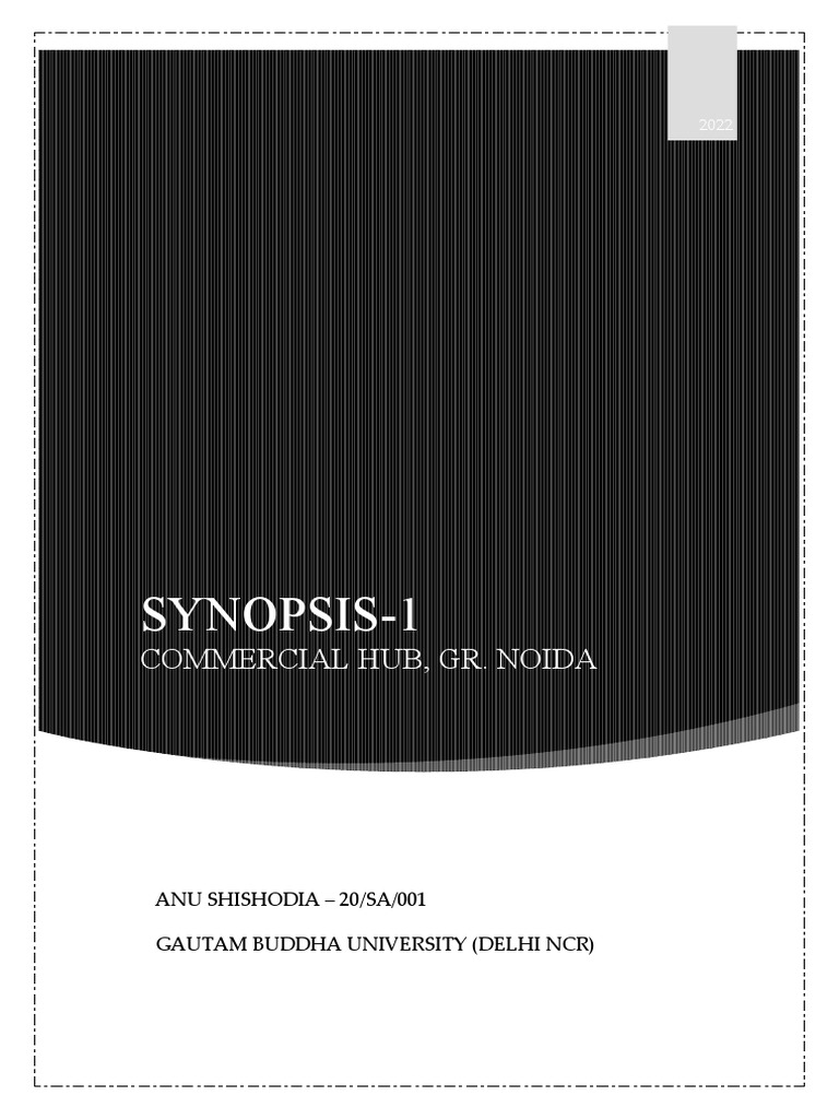 Synopsis Final-1 Commercial Hub | PDF | Economies