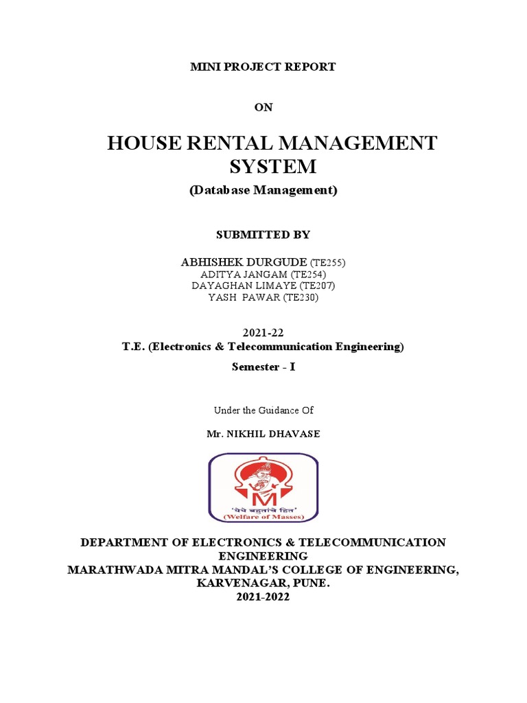 Dbms Mini Project Report | PDF | Php | World Wide Web