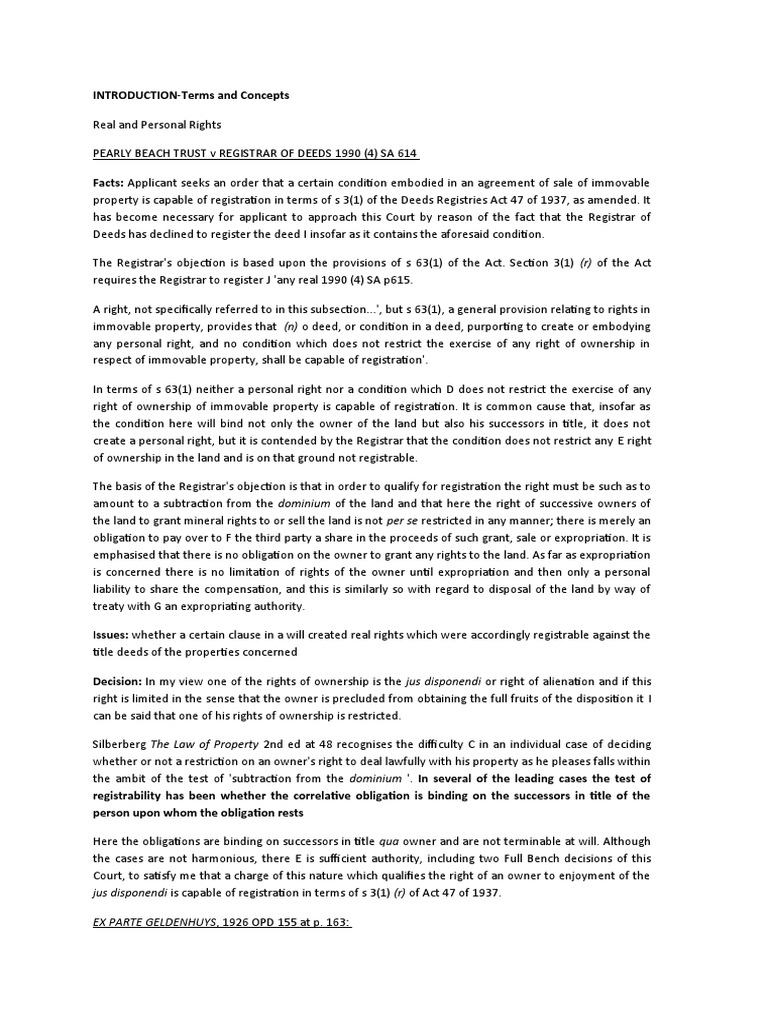 Property Law Summary Cases | PDF | Real Estate Appraisal | Lease