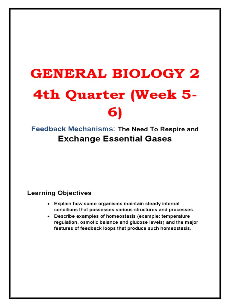 4th Q Module GEN BIO 2 Week 5 6 | Download Free PDF | Respiratory ...