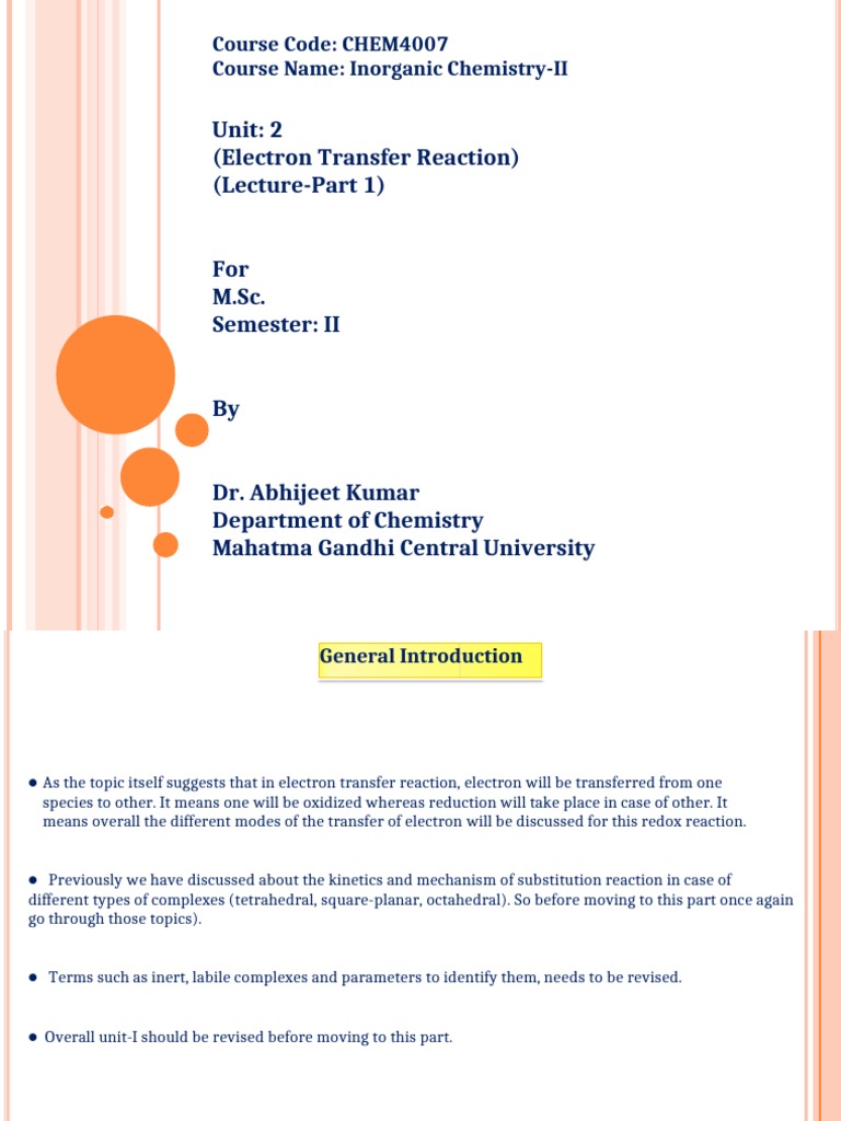 An Introduction to Inner-Sphere and Outer-Sphere Electron Transfer ...